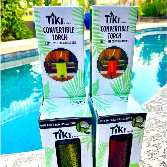 Tiki | Accents | Tiki Brand Convertible Torch 54 69 Garden Torch Green ...